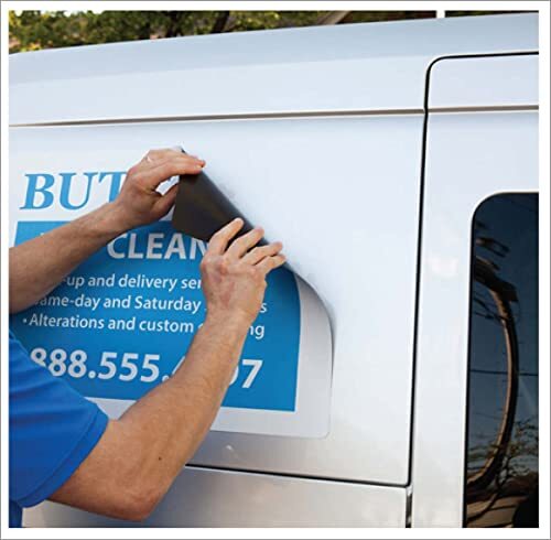 Custom Magnetic Sign White Vehicle Magnets with Custom Text Various ...