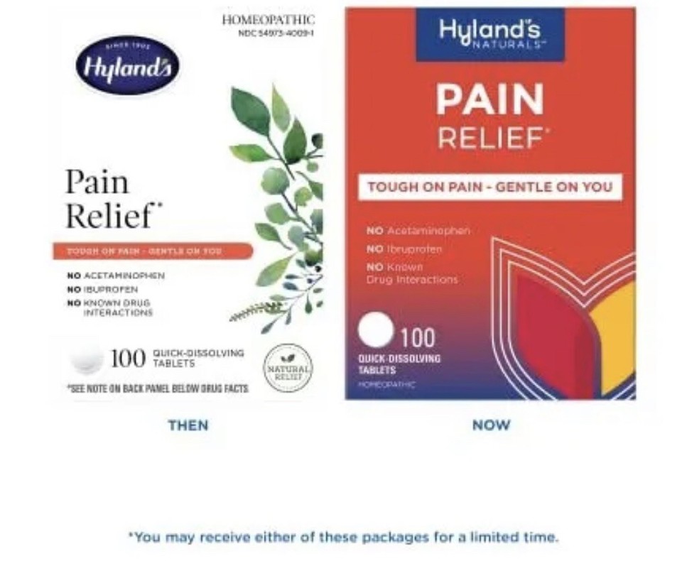 Hyland's Pain Relief (HYL-40091) 100 Quick Dissolving Tablets Pills ...