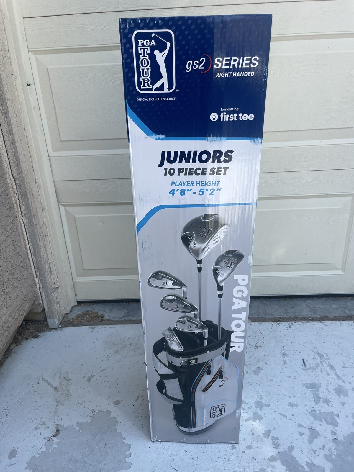 PGA Tour GS2 Series Right handed Junior Set 10 piece, Ages 8-12, 4'8"-5 ...