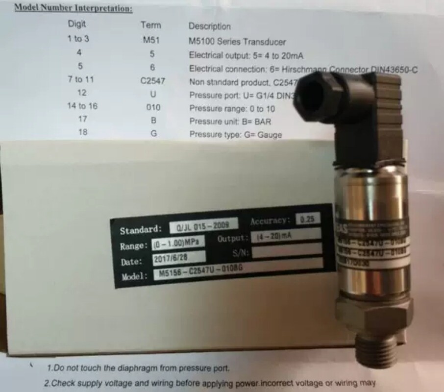 1PC NEW FIT FOR MEAS pressure sensor M5156-C2547U-010BG pressure ...