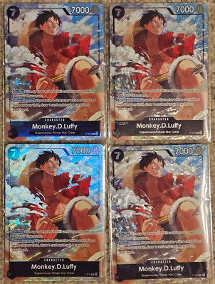 4x Monkey.D.Luffy P-075 Premium Collection Best Selection Vol3 One ...