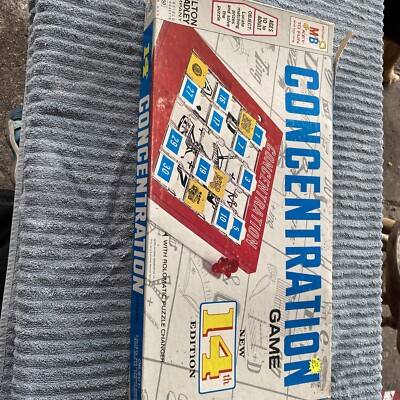 Vintage Concentration Board Game 14th Edition 1970 Milton Bradley | eBay