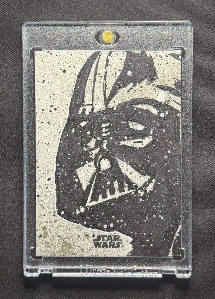 DARTH VADER 💥 SKETCH CARD 1/1 by Zach Woolsey - 2024 Topps Star Wars ...