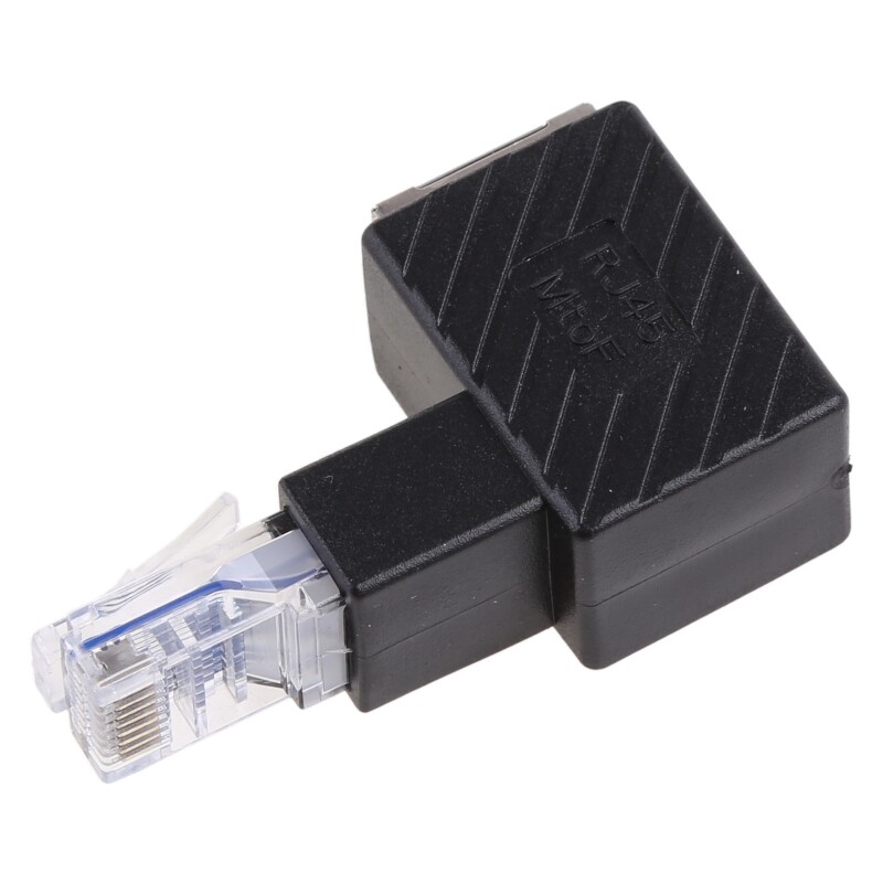 90 Degree Right Left Up Down Angle RJ45 Male to Female for 5 / 6 ...