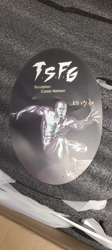 Custom Marvel 1/4 Silver Surfer Figure Statue Only 30 Made Caleb Nefzen ...