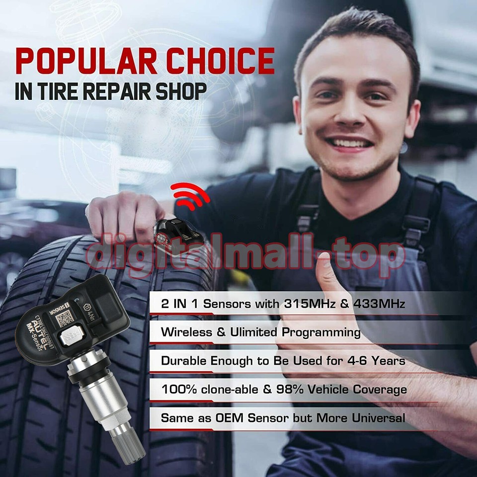 2025 Autel MX-Sensor 1-Sensor Press-in Metal Valve Stem 99% Universal ...