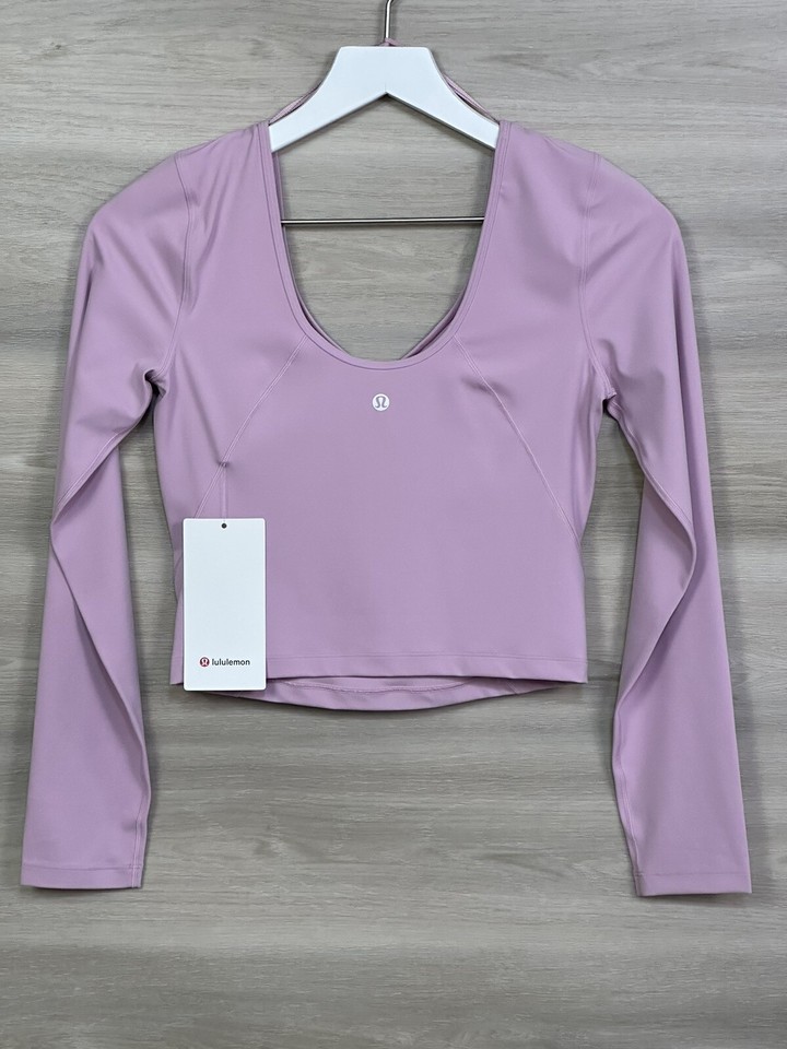 Lululemon Align Long Sleeve Nulu Size 4 PKPI Pink Peony 09676 | eBay