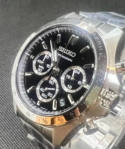 SEIKO SPIRIT SBTR013 Black Silver Seiko Collection Men's Watch | eBay