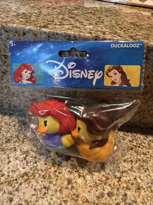 Disney Ariel & Belle Duckalooz Rubber Duckie Jeep Duck Bath Toy 2 Pack ...