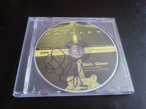 BRAD PAISLEY '5TH GEAR' COUNTRY SINGER AUTOGRAPHED CD *COA | eBay