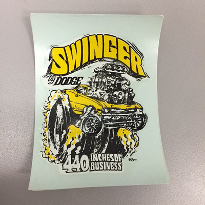 Collectible Vintage Rat Fink Ed Roth Dodge Swinger Water Slide Decal | eBay