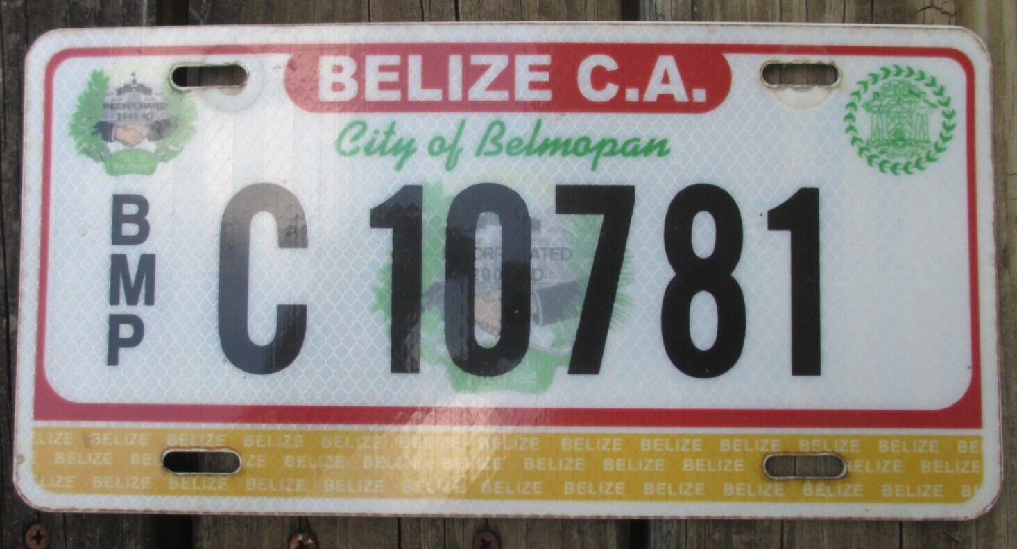 BELMOPAN, BELIZE Expired 2010 Series Plexiglass License Plate - C10781 ...