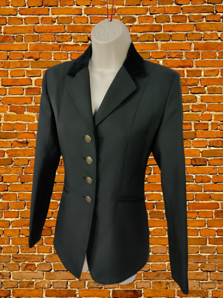 WOMENS SHIRES 32" UK 6 BLACK EQUESTRIAN RIDING CLASSIC SHOW HORSE ...