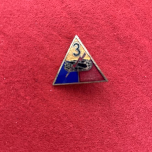 WW2 US ARMY 3RD ARMORED DIVISION UNIT DUI CREST INSIGNIA PIN'S BADG ...