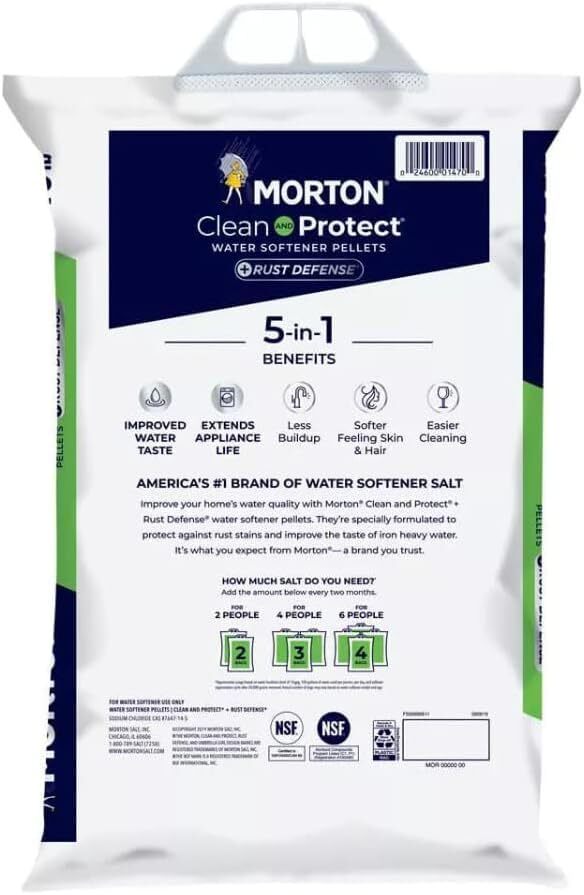 Morton Salt Rust Remover Water Softener Salt Pellets, 40lb | eBay