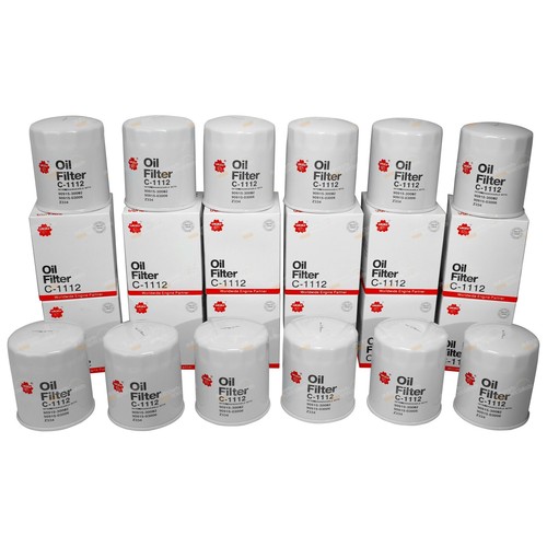 12 Oil Filters Sakura C1112 (Z334) suits Cruiser 1HZ 1HDT 4.2L 70 80 ...