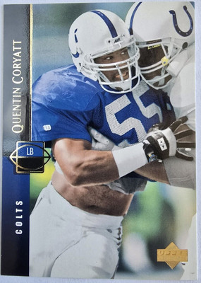 Quentin Coryatt, 1994 Upper Deck, Indianapolis Colts, Linebacker, Card ...