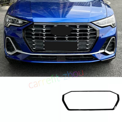 Fit For Audi Q3 2019 -2022 2023 Glossy Black Front Grille Grill Frame ...