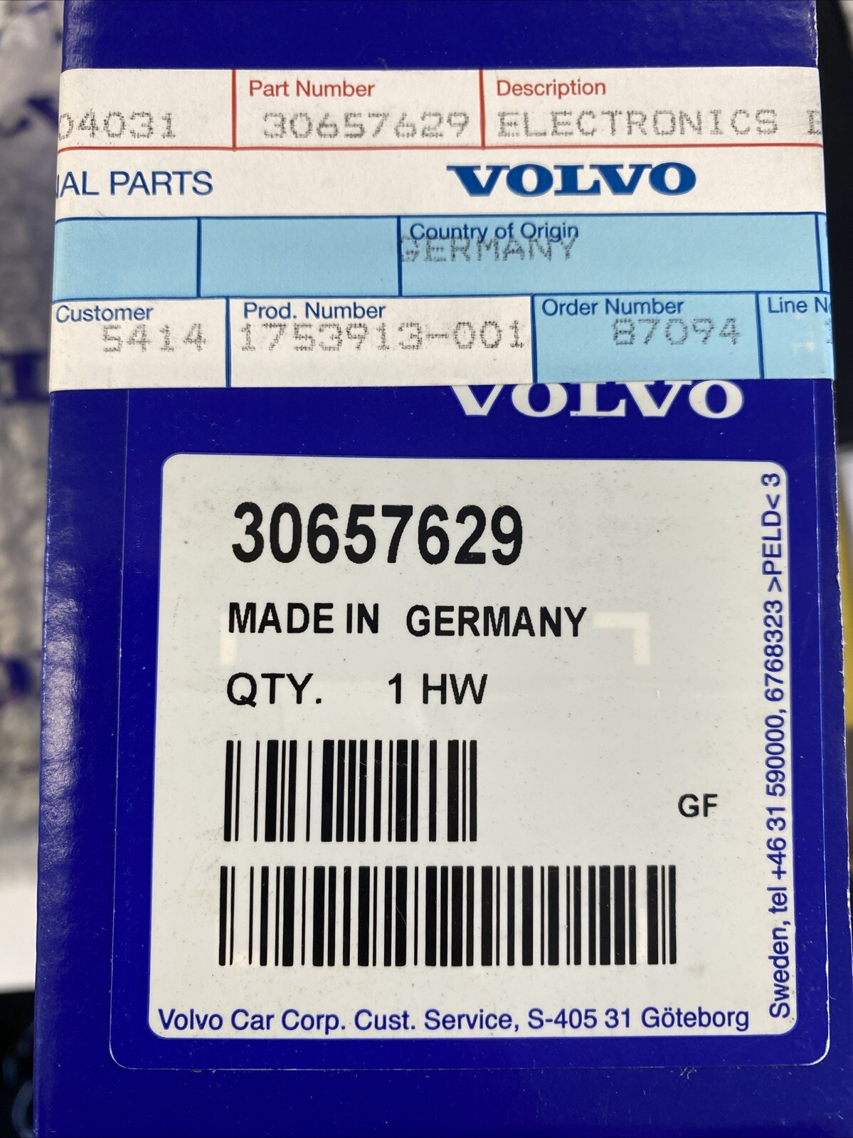 Genuine Volvo Central Electronic Module CEM 30657629 OEM for sale ...