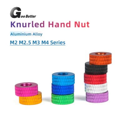 M5 M6 Aluminum Knurled Thumb Nut Round Hand Threaded Nuts for Camera ...