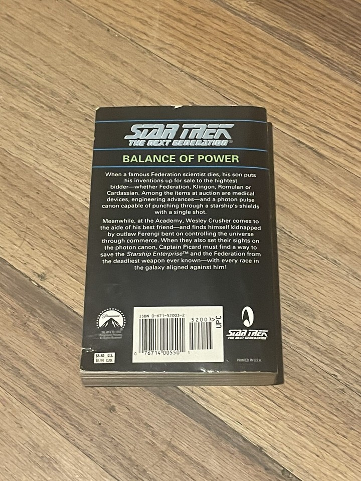 Star Trek The Next Generation Balance of Power by Dafydd Ab Hugh 1st ...