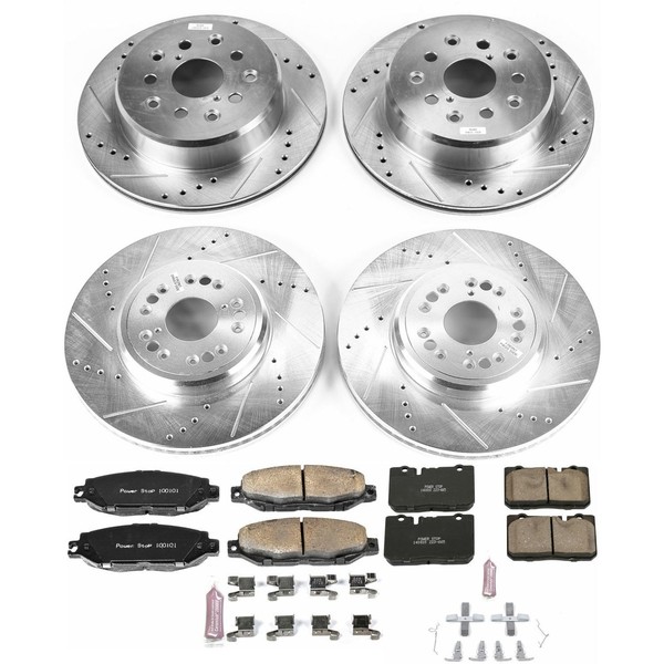 Disc Brake Kit Front Rear Power Stop K4337 fits 95-00 Lexus LS400 for ...