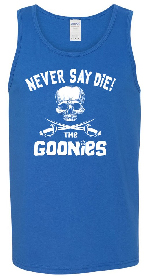 GOONIES Never Say Die! TANK TOP - Funny 80's Movie | eBay