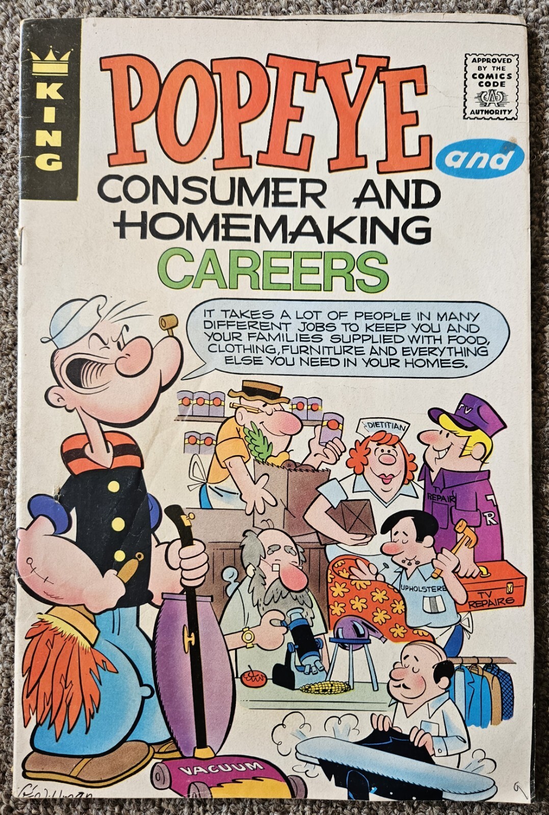 King Features Comic Popeye 1973 E-6 Bronze Age VG Condition | eBay