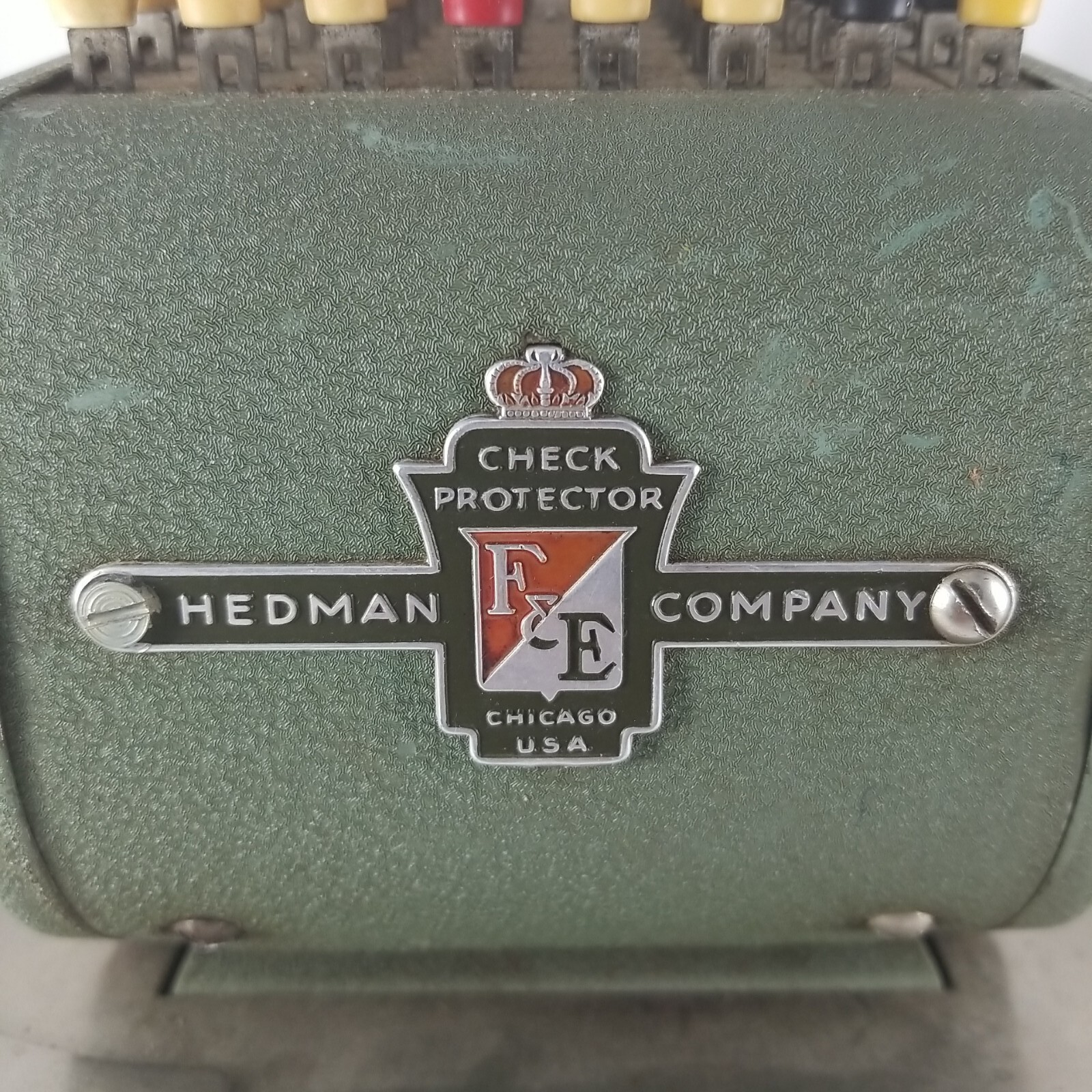 Vintage F & E The Hedman Company Check Protector AS IS | eBay