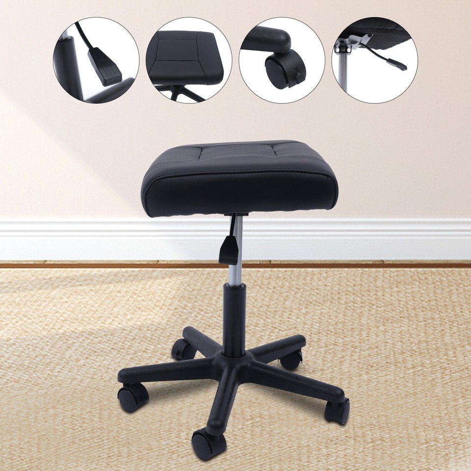 Office Foot Stool with Wheels, Height Adjustable Rolling Leg Rest ...