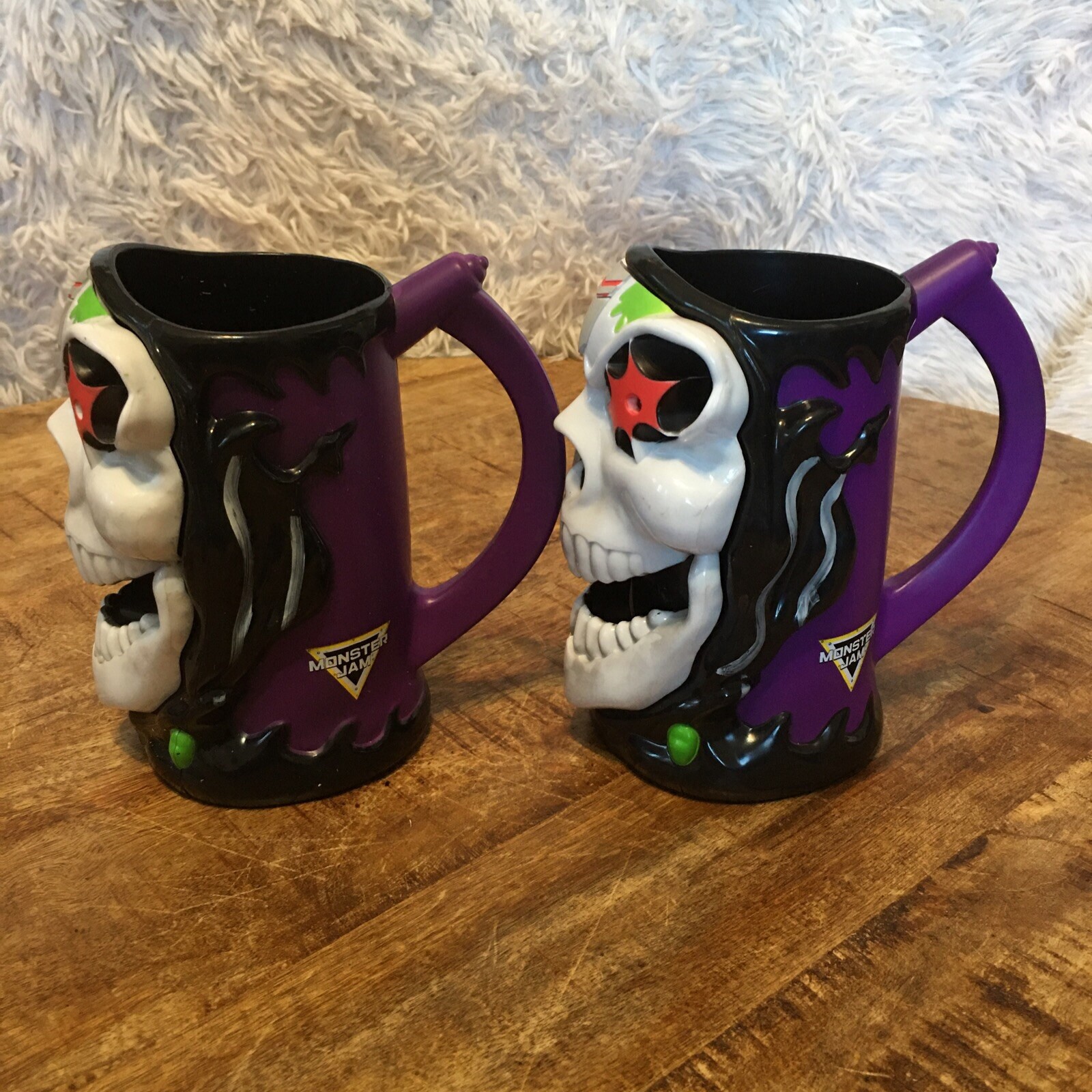 Monster Jam Grave Digger Skull Mug 2 Cups Handle Monster Trucks Eyes ...