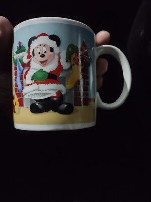 Mickey Mouse Santa Christmas Coffee Mug HoHoHo Morty Ferdie Nephews ...