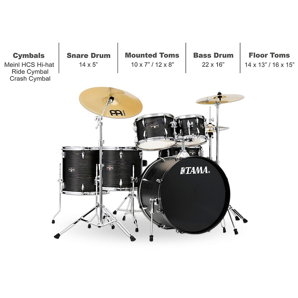 TAMA Imperialstar 6-Piece Complete Drum Set w/Meinl Cymbals/22" Bass ...