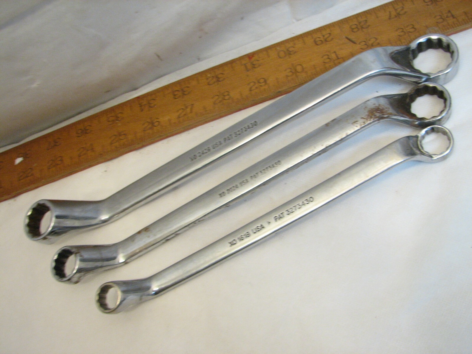 3 Snap-On Deep Offset Box End Wrench 1/2 - 7/8" 12-pt XO XO1618 ...