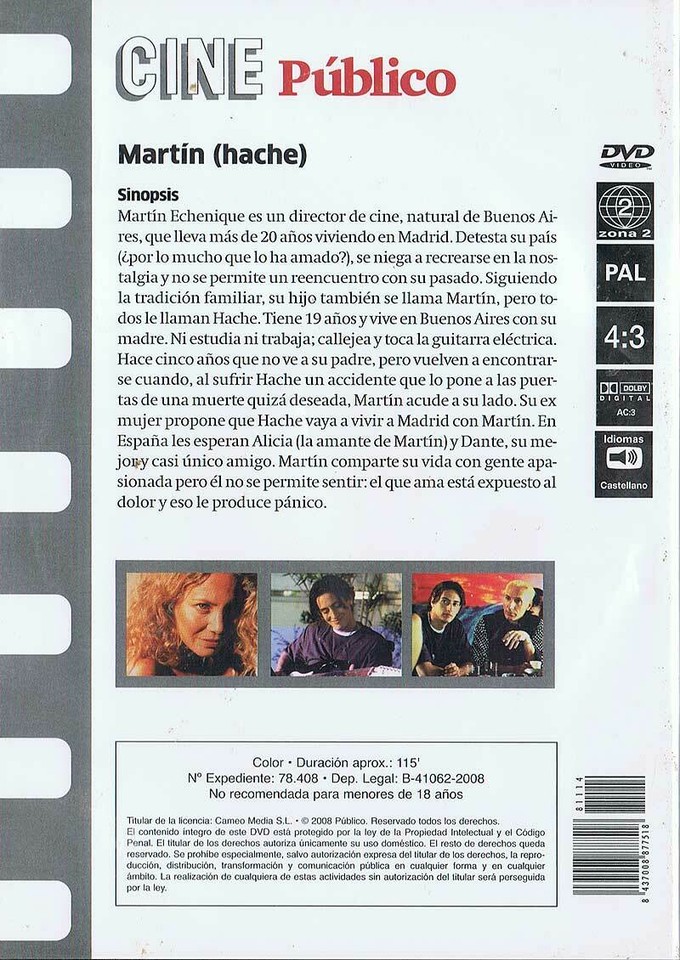 Martín (Hache). DVD. Público (nuevo, precintado) | eBay
