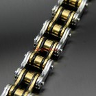 Mens Stainless Steel Motorcycle Bike Chain Link Bracelet Heavy Silver ...