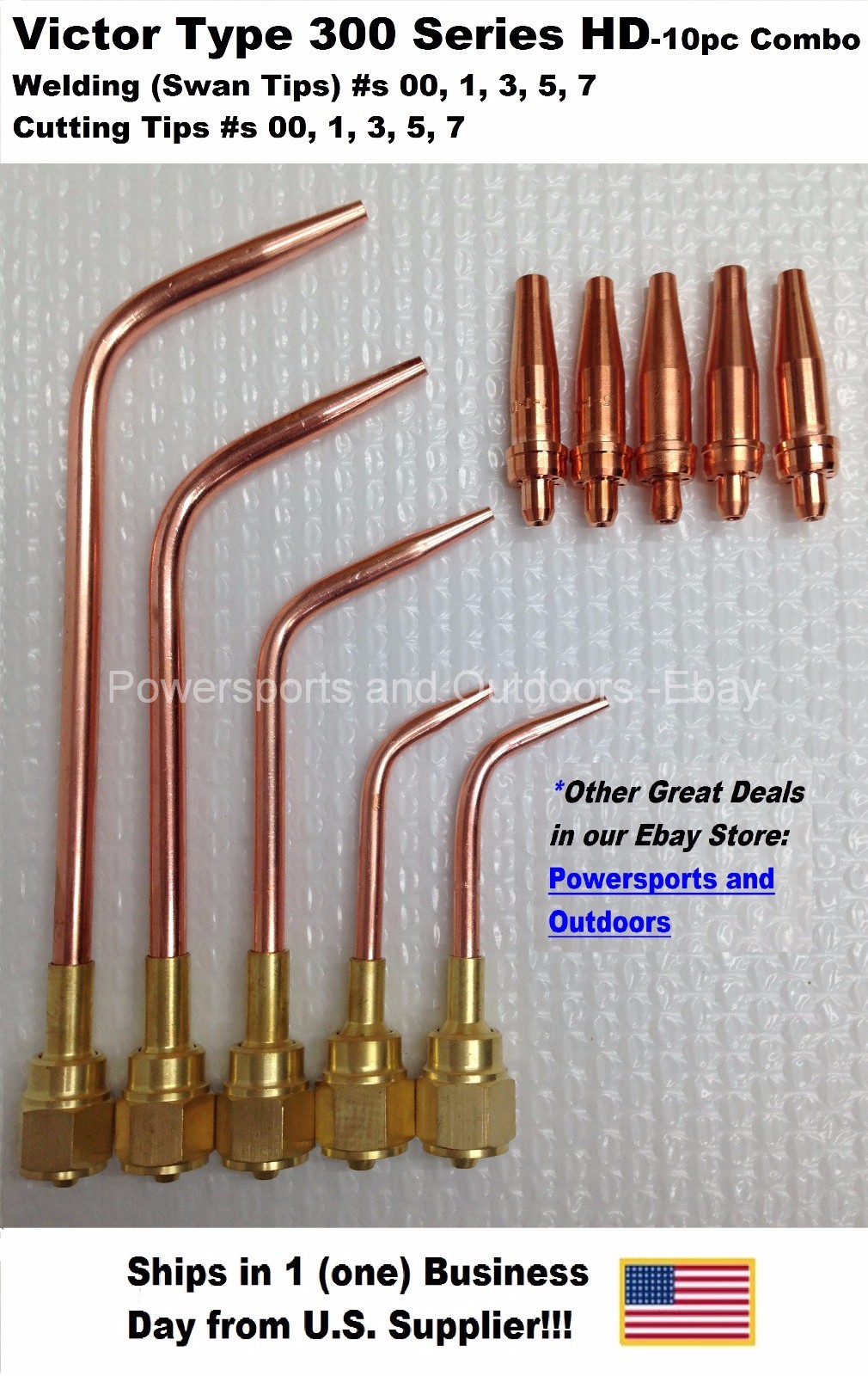 Victor Type HD (300 series) Torch Tip Set (Welding,Cutting) #s 00/1/3/5 ...