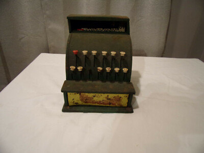 Vintage TOM THUMB Metal Cash Register GREEN Western Stamp Co. 1950s Toy ...