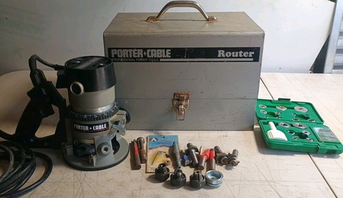 PORTER CABLE 691 6912 W/ 6911 BASE Heavy-Duty Router W/ Case & Bits | eBay