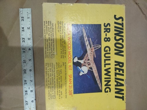 Sterling Models Stinson Reliant Sr-8 Gullwing. Balsa Rice Paper Kit | eBay