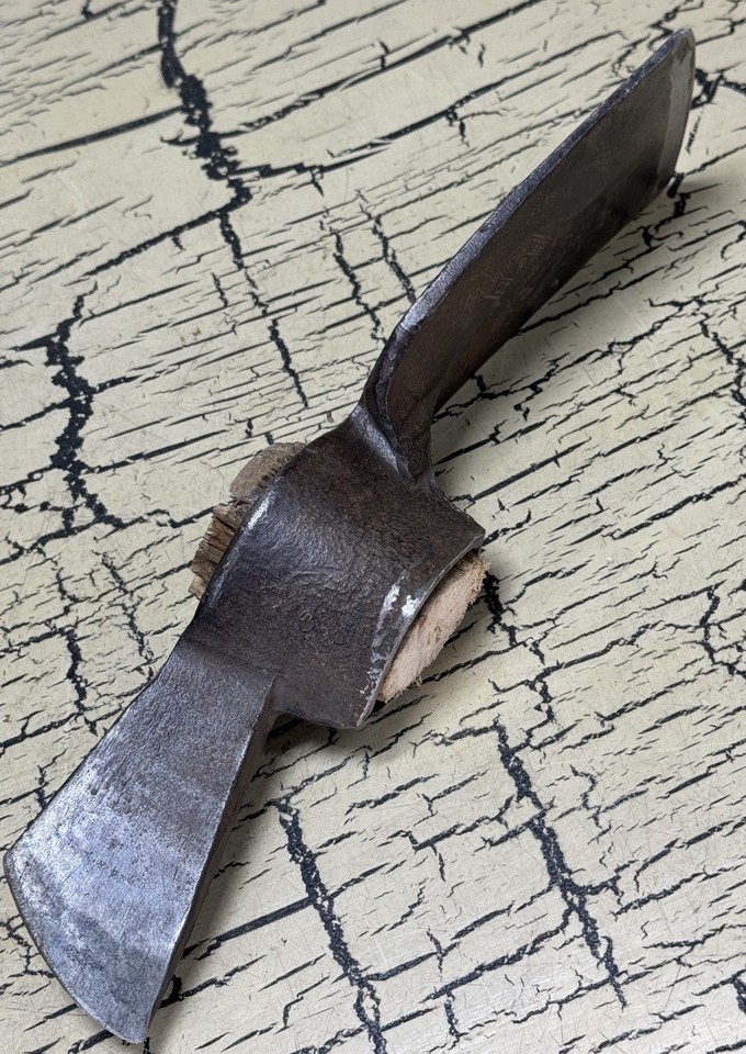 VTG Antique Warwood Adze & Axe Head Combo Miner Garden Farm Hand Tool ...