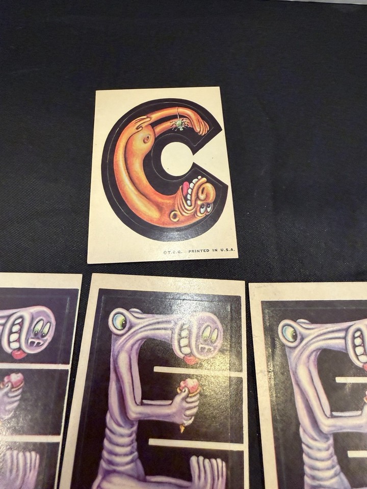 11 Vintage 1967 Topps Nutty Initials Sticker Letters | eBay