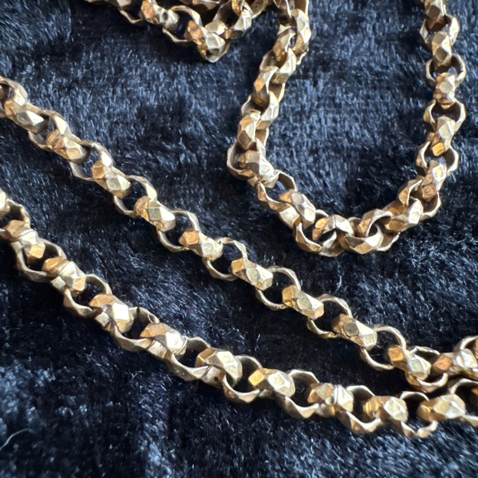 antique victorian faceted rolled Rose gold chain necklace | eBay UK