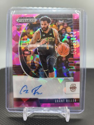 2020 Prizm Draft Picks Grant Riller Auto Pink Ice Rookie RC Hornets ...