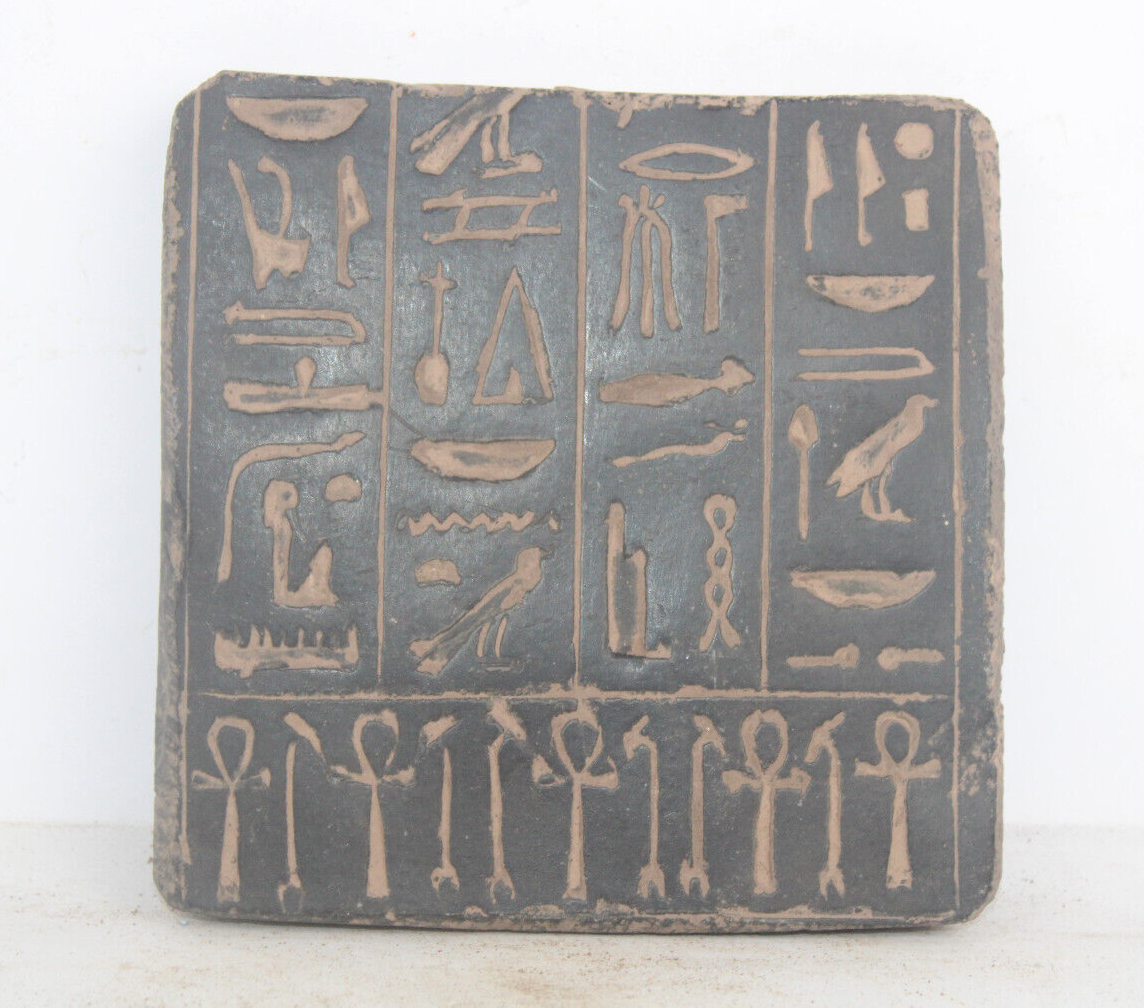 RARE ANCIENT EGYPTIAN ANTIQUE Stella of Pharaonic Hieroglyphic Letters ...