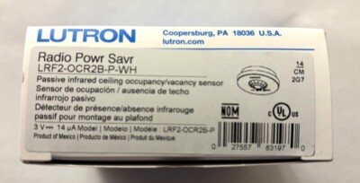 BRAND NEW Lutron LRF2-OCR2B-P-WH Wireless Occupancy Sensor | eBay