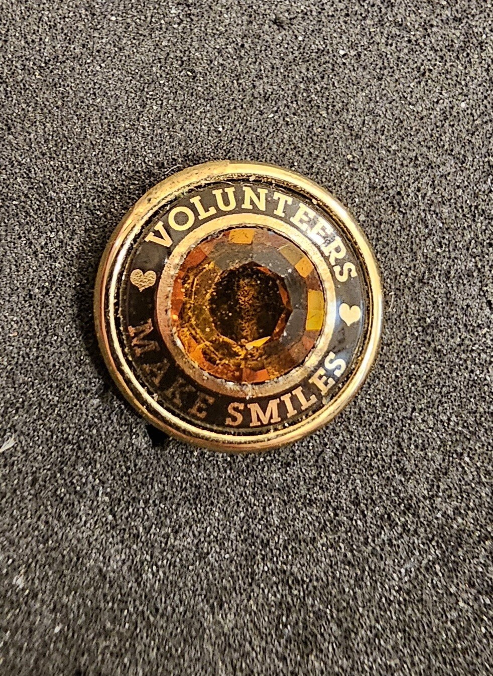 Vintage Volunteers Make Smiles Round Lapel Pin | eBay