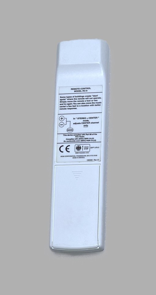 Bose RC-9 Remote Control for Lifestyle 3 5 8 12 Music Center 5 ...