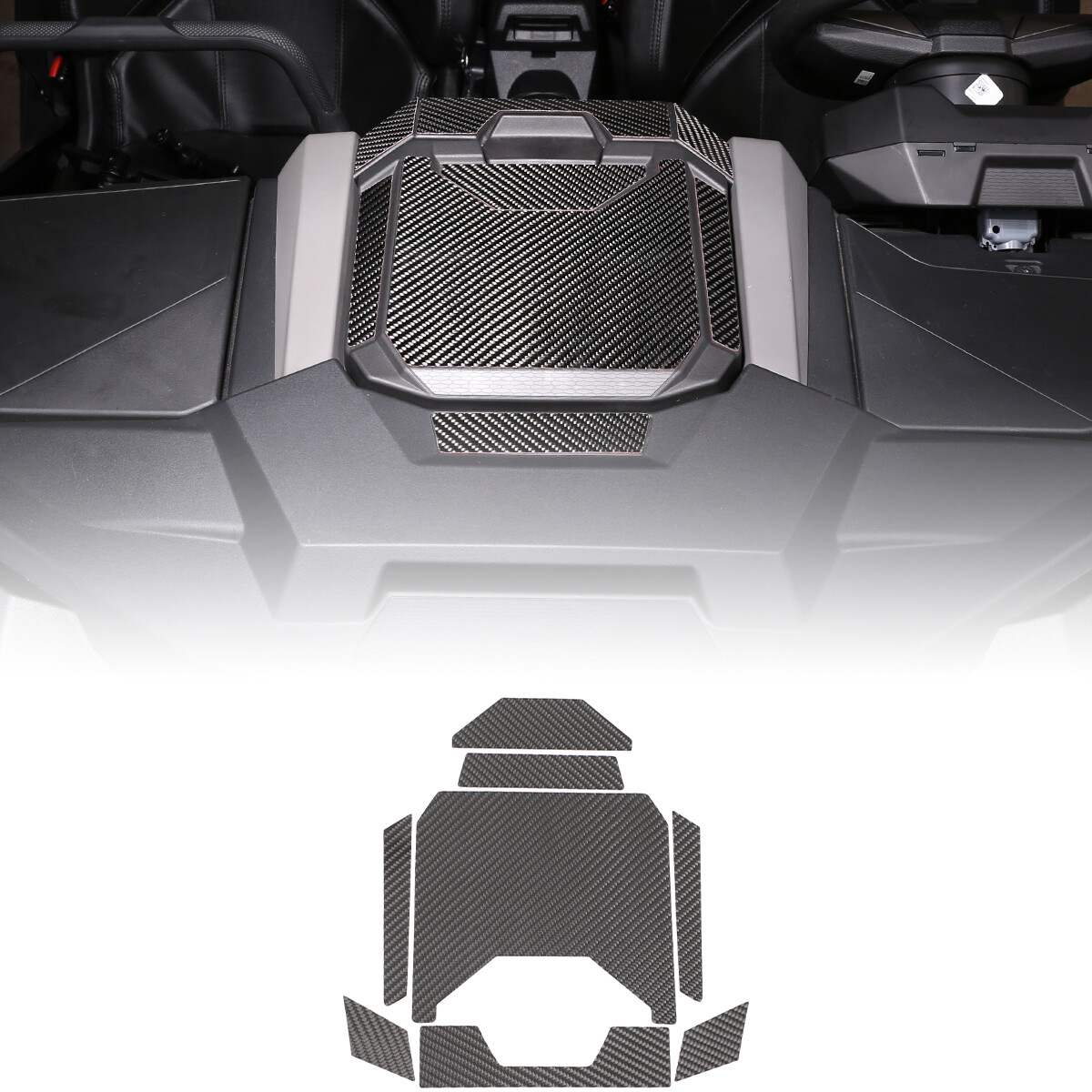Dry Carbon Fiber Center Control Trim Sticker For Polaris RZR PRO XP ...
