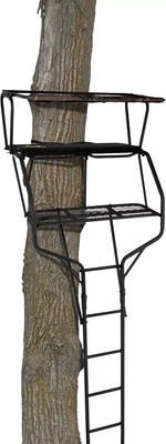 Muddy 2-Man Ladder Tree Stand 18FT | 500lb Capacity, Flex-Tek Seats, 2 ...